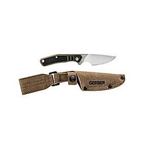 Gerber Gear Downwind Caper - Fixed Blade Knife with Sheath for Hunting Gear - Olive