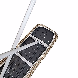 HOMZ 1915078 Premium Standard Width Ironing Board Cover and Pad, Taupe/Brown/White Pattern