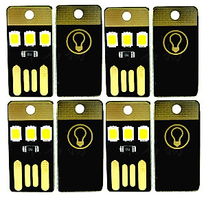 FainWan 10pcs 3 LED USB Portable Night Light Bright Mini Keychain Camping Car Lamp Module