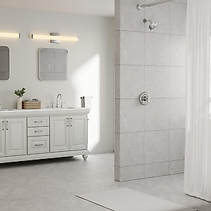 Replacement for Moen T2901BN Gibson Posi-Temp Valve Trim Kit, Brushed Nickel Shower Trim Kit Shower Lever Handle (#2510 Valve Required)