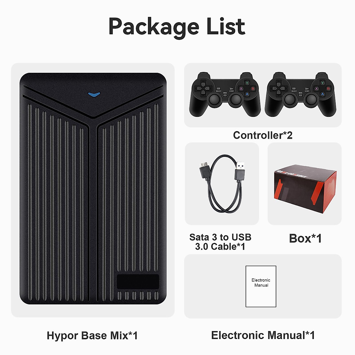 OYZENA 5T Retro Game Console HDD with 60649 Video Games, 80+ Emulator Console Built-in Game HDD, 58 AAA PC Games, Retrobat, Launchbox, Playnite 3 Game System, Support Win 8.1/10/11