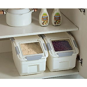 CITY BABY 2 Pack Airtight Flour Storage Container With Scoop,Dry Food, Sugar, Baking Supplies,Rice Container Set -BPA Free- Pet Food Storage Container,Dog Cat Birds Food Bin(30LB)