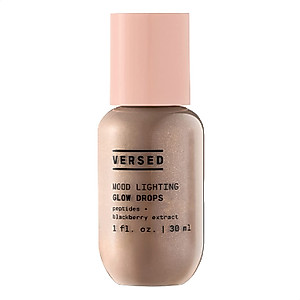 Versed Mood Lighting Luminizing Glow Drops, Sheer Bronzed - Liquid Highlight & Bronzing Drops with Illuminating Light-Reflecting Pigments - Antioxidants & Hydrating Hyaluronic Acid - Vegan (1 fl oz)