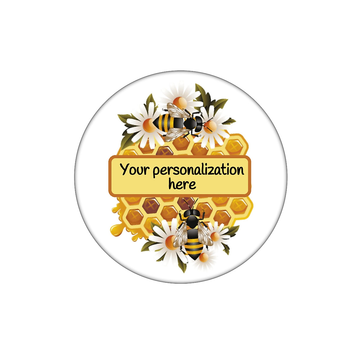 personalized Honey labels, stickers, tags, bees