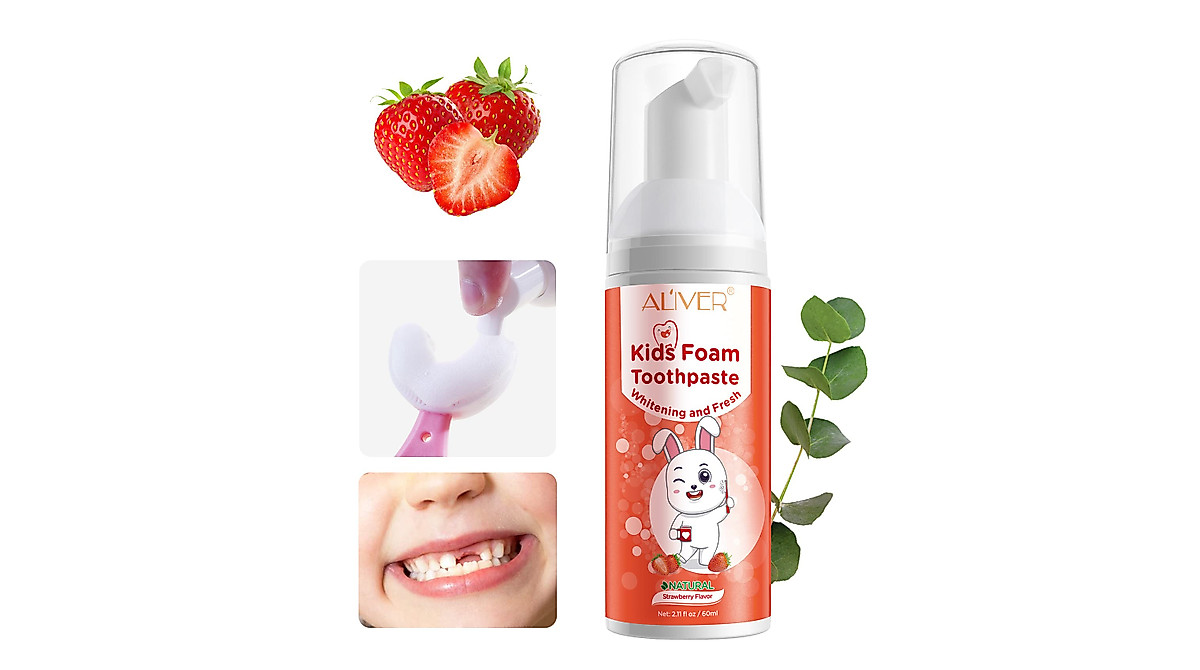 Kids Bubble Toothpaste, Toddler Toothpaste with Low Fluoride, Foaming ...