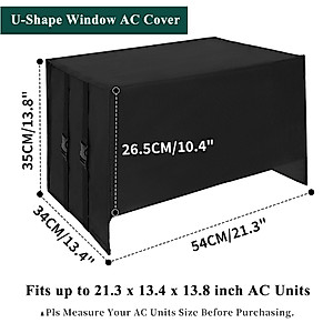 Window Air Conditioner Cover fits Midea U-shaped AC Covers Outside Units 21.4x13.4x13.8 inch Waterproof Dustproof Outdoor AC Cover