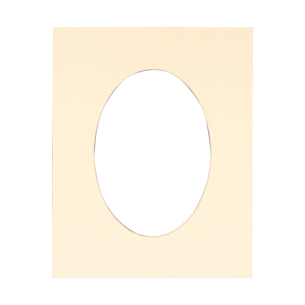 CountryArtHouse Cream Acid Free 11.5x17 Oval Picture Frame Mat with White Core Bevel Cut for 11x13.5 Pictures - Fits 11.5x17 Frame - Pack of 1 Matboard