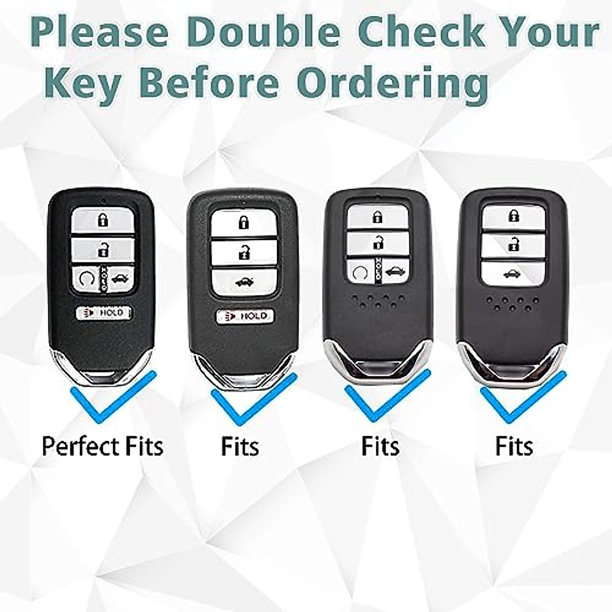 for Honda Key Fob Cover, Keychain, Key Fob Case Compatible with Honda Accord Civic CRV Pilot Odyssey Passport