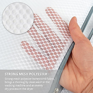 Geiteoa 3 Pack Mesh Laundry Bags for Delicates, Mesh Bra Bags with Hanging Loop, 6 x 7 Inches Lingerie Bags for Laundry