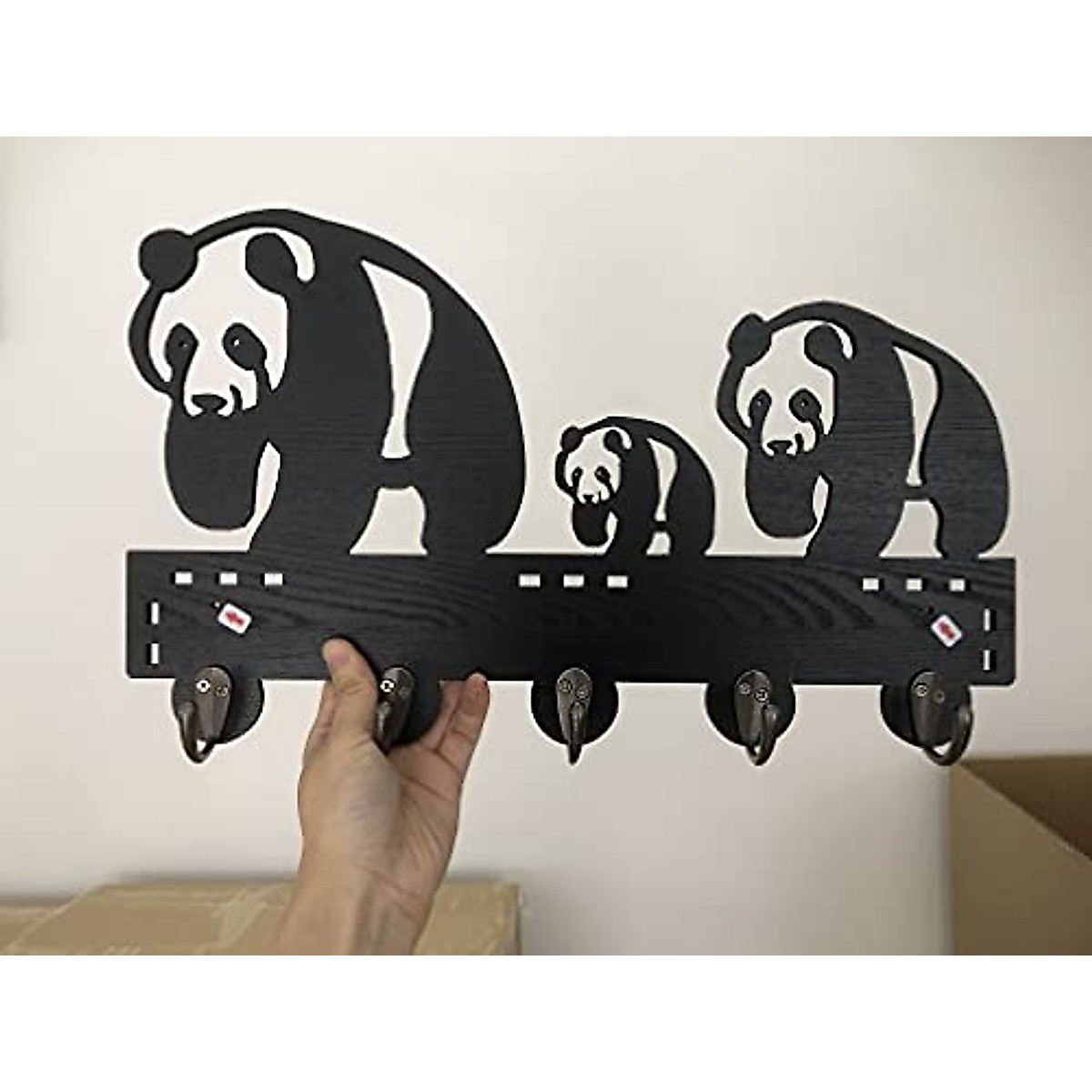 Panda Animal Chinese Lover Coat Clothes Holder Christmas Gift DIY Mould Wonderful Holder Wall Decorative Gift Kids Winter Style