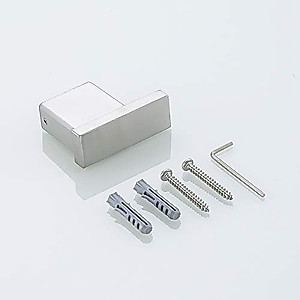 RANDOM Brushed Towel Hooks Bathroom Hardware Accessories Robe/Coat Hook SUS 304 Stainless Steel Clothes Hook for Bath Kitchen Contemporary Hotel Style Wall Mounted Hook 2 Pack.