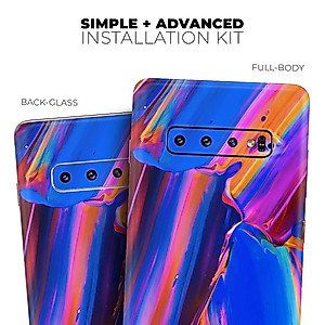 DesignSkinz Blurred Abstract Flow V5 Protective Vinyl Decal Wrap Skin Cover Compatible with The Samsung Galaxy S20 (Screen Trim & Back Glass Skin)