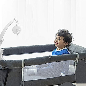 AFUNTA Baby Crib Mobile Arm with Music Box, Baby Crib Clip Music Holder Arm Bracket Nut Screw Box Mobile