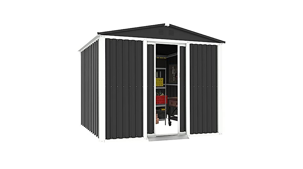 Betterland 6X8 FT Steel Outdoor Storage Shed