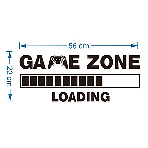 UILMNIY Kids Room Game Zone Loading Decor Wall Sticker Boys Bedroom Gaming Room Wall Decal Living Room Wall Art Mural AFN112 (57x25cm)