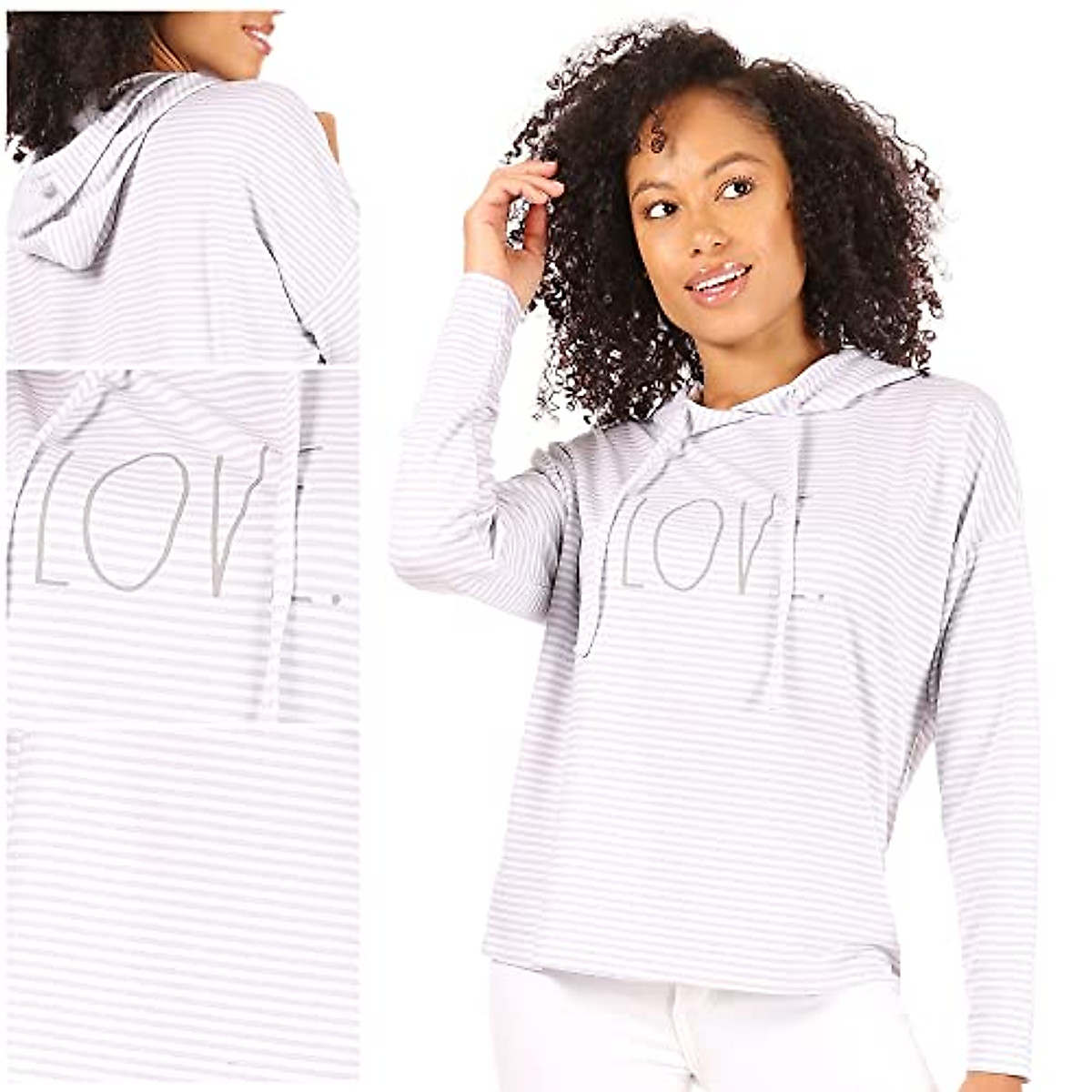 Rae Dunn Women's Slim Fit Pullover Fashion Hoodie