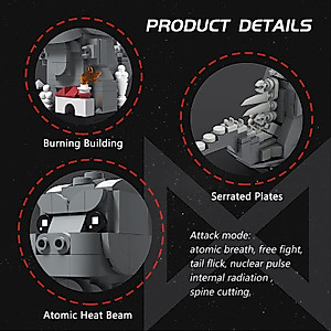 VONADO Dinosaur Building Blocks - Action Figure Monsters from Monster Series Toys, Educational Mini Tyrannosaurus Building Toys, Creative Play Building Bricks Set for 6+ Kids Gift(220 PCS)