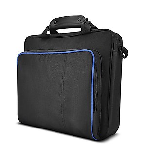 Kuuleyn PS4 Carrying Case Travel, Carrying Case for PS4, Portable Handbag Travel Storage Bag Fully Protective Shoulder Bag Waterproof for Ps4 Pro PS4 Slim