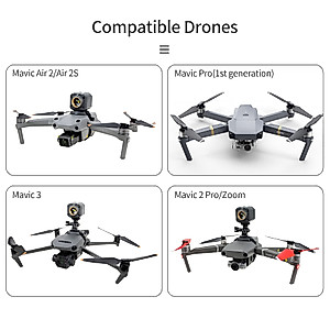 Hanatora Drone Night Flight Lights for DJI Air 3/2S,Mavic Air 2,Mavic 3/Classic/Cine,Mavic 2 Pro/Zoom,Mavic Pro,Led Search Light Kit Accessories
