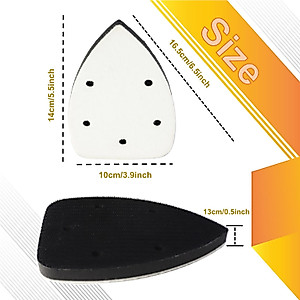 33pcs Sand Paper Mouse Sander Sandpaper 60-1500 Grits with 2pcs Detail Sander Paper Interface Pad Hook and Loop Triangle Sanding Pads with 5 Holes for 140mm Sanding Machine