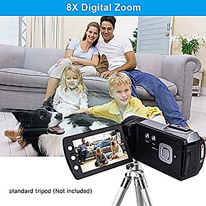 Video Camera Camcorder Full HD 1080P 30FPS 24MP Vlogging Camera for YouTube Video Recorder 2.7 Inch 270 Degree Rotation Screen Digital Camera for Kids Children Teens Beginners Seniors Gifts