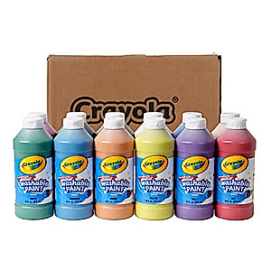 Crayola Washable Paint, 12 Count, Kids Non Toxic Paint Set, School Supplies, Assorted Colors, 16 Oz