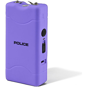 POLICE 800 Mini Stun Gun with LED Flashlight, Purple