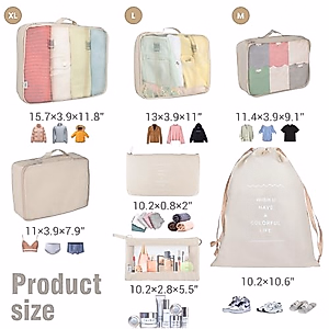 Travel Packing Organizers，7-piece organizer set, travel essentials travel accessories for carry-on luggage, organizer set, travel ba (Mickey)