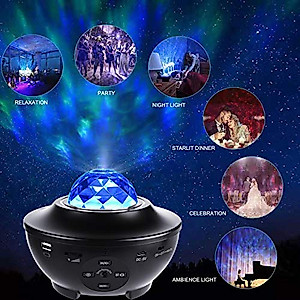 LUXONIC Galaxy Projector Compatible with Alexa, Star Projector with Remote&App Control,Starry Night Light Projector Built-in Bluetooth Speaker for Kids Gift,Bedroom Decoration