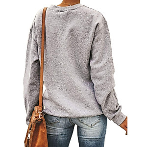 T&Twenties Women Merry Christmas Sweatshirts Funny Christmas Snowman Car Pullover Christmas Plaid Tree Tops