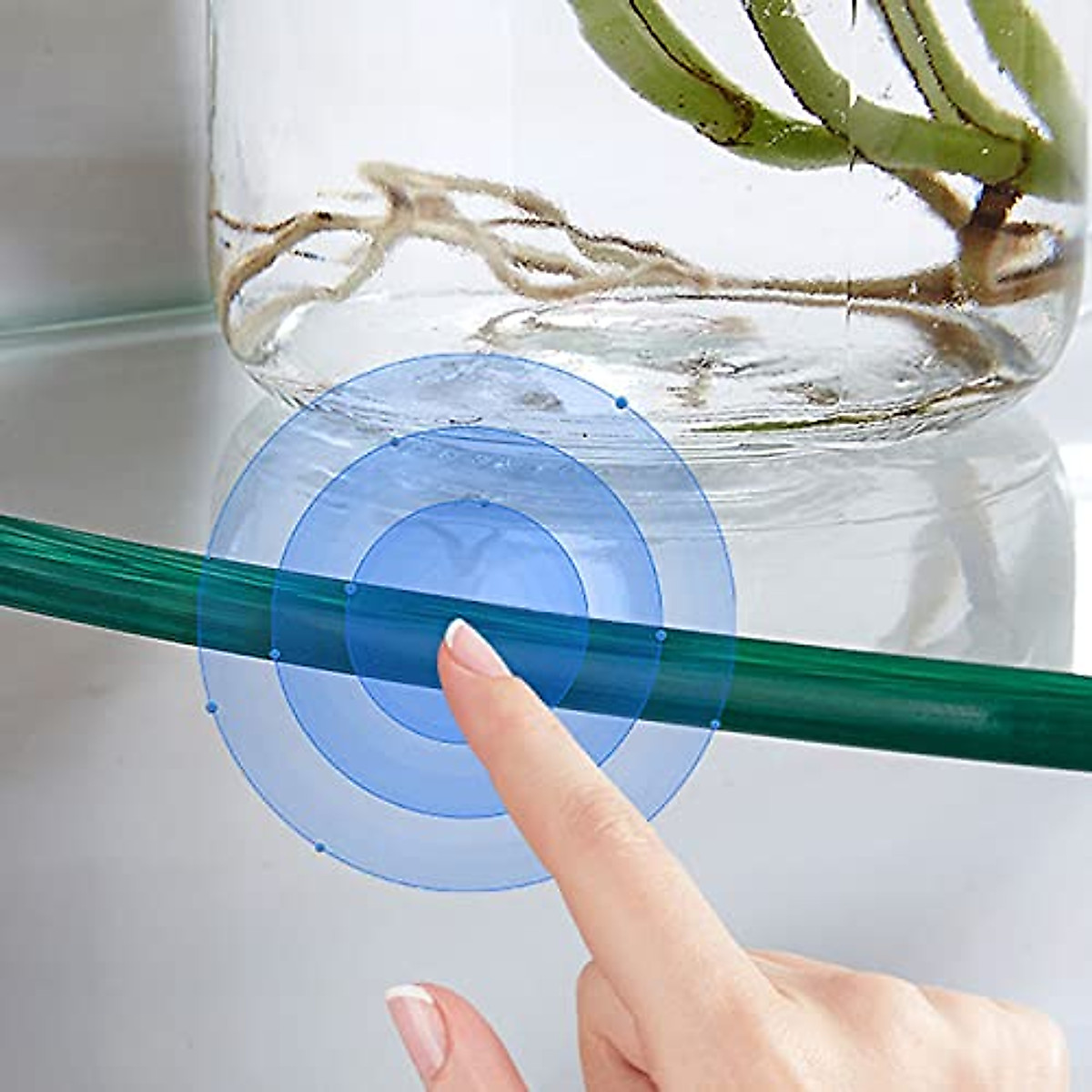 RVCREA Bathroom Shelves Tempered Glass Corner Shelf 8MM-Thick Wall Mount Glass Shower Shelf, Stainless Steel Accessories (Size : 18cm/7in)