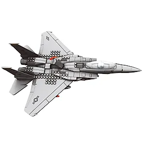 Top Race Interlocking Building F15 Fighter Jet Airplane Model Toy Kit Blocks Set | 15 x 11.81 x 3.19 inches | Ideal for Ages 3 and Up | Create Your Own Fighter Jet with This Exciting Building Set