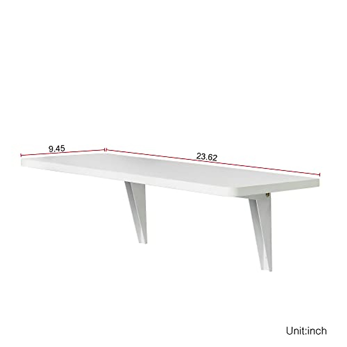 DMAITH Wall Mounted Floating Shelves, 24inch Storage Bookshelf Wooden Display Shelf, Wood Wall Shelves for Bedroom, Bathroom, Living Room, Kitchen