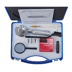GLTL 3-in-1 Rotating Cross Hatch Adhesion Tester Cross-Cut Tester Kit with 1/mm/2mm/3mm blades, metal handle