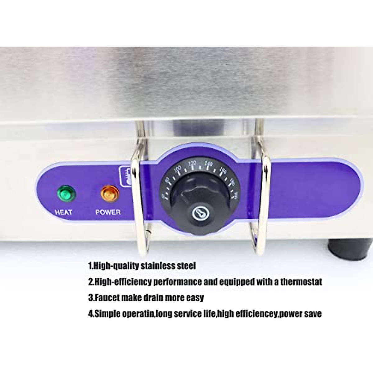 INTBUYING 110V 1500W 1/3 GN 6 Pan Electric Commercial Food Soup Warmer Steam Table Steamer 12x5.5x6inch Pan Double Row for Catering and Restaurants