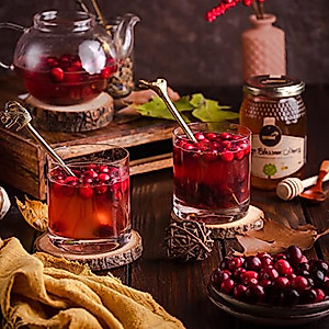 Everyday Drinking Glasses Set of 8 Drinkware Hurricane Glasses, Kitchen Glasses for Cocktail, Iced Coffee, Beer, Ice Tea, Wine, Whiskey, Water, 4 Tall Glass Cups & 4 Short Dof Drinking Glass