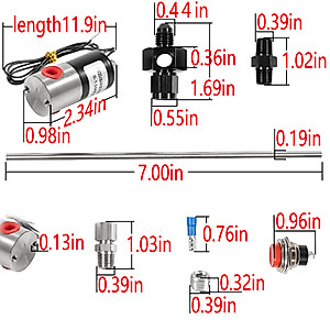 Deecaray 16030NOS-4AN Line Purge Valve Kit with Instructions，Suitable for "Purging" Nitrous Oxide（11-Piece）