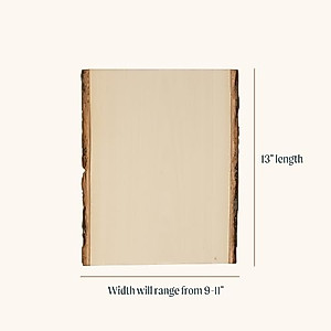 Walnut Hollow Basswood Plank Medium with Live Edge Wood (Pack of 3) - for Wood Burning, Home Décor, and Rustic Weddings