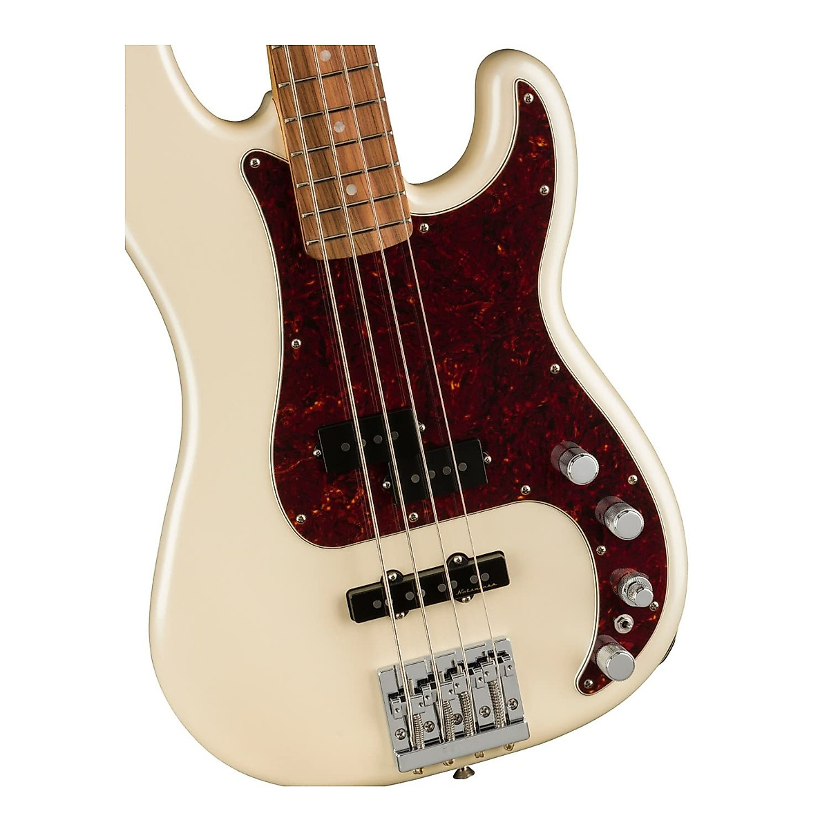 Fender Player Plus Precision Bass, Olympic Pearl, Pau Ferro Fingerboard