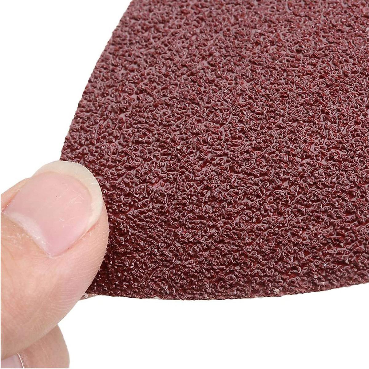 Triangle Sanding Pads Detail Sander Sandpaper for Oscillating 3-1/8 Inch Assorted Triangle Sandpaper 40/60/80/120/180/240 Grit Fit for Finishing Wood Sanding Plaster and Other Surfaces (100 Pack)