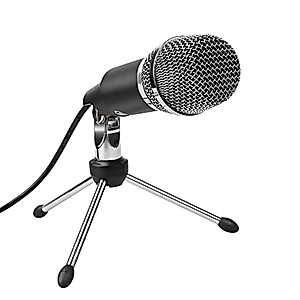 FIFINE USB Microphone, Plug and Play Home Studio USB Condenser Microphone for Skype, Recordings for YouTube, Google Voice Search, Games, for Windows and Mac-K668