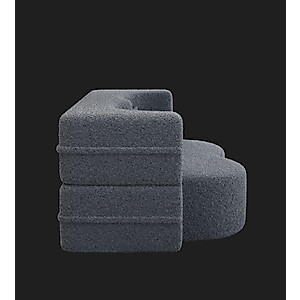 Tdewlye Folding Sofa Bed, Fold Out Futon Sofá Bed, Foldable Floor Couch Bed with Memory Foam, Convertible Full Sleeper Couch Bed, Stylish Lazy Sofa Bed for Living Room, Guest Room (Grey-k)