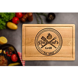 Personalized Cutting Boards, Custom Dad Gifts, Fathers Day Gifts, Grilling Cutting Board, Cooking BBQ Gift For Men, Chopping Board For Butchers, Kitchen Decor, Wedding Anniversary, Housewarming Gift