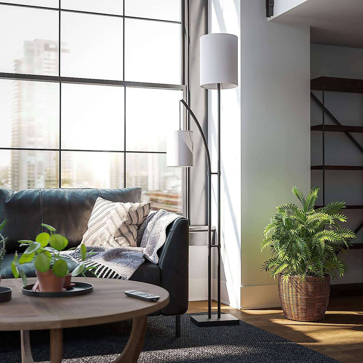 Kenroy Home 34266BRZ Lanterna Mother and Son Floor Lamps, Medium, Bronze