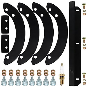 POSEAGLE 06720-V10-020 Auger Rubber Kit with 76322-V10-020 Scraper Blade Replaces Honda HS520 Paddles, Honda HS520 Paddle Kit, Honda HS720 Paddles for Honda HS520, HS720, 20 inch Snow Blowers