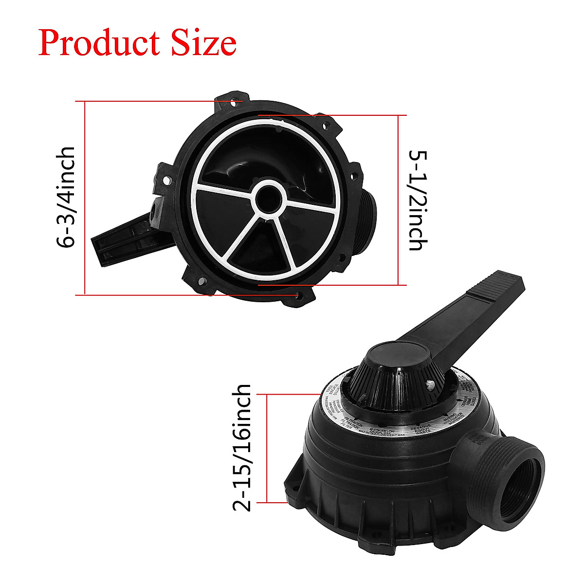 LUKYER 77704-0104 Plug and Cover Assembly Compatible with Sta-Rite WC112-148/A,WC112-147 MultiPort 1-1/2-Inch Valve，Aftermarket Part