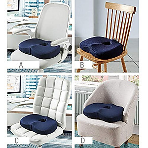 Office Chair Cushion for Butt,Comfort Memory Foam Seat Cushion,Ergonomic Chair Pad Pillow,Tailbone Pain Relief Cushion,Machine Washable Cover-Bamboo Charcoal Memory Foam