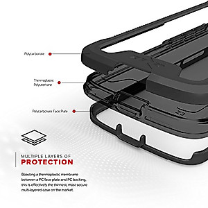 Zizo Ion Series Compitable with Moto e5 Cruise Case Military Grade Drop Tested with Tempered Glass Screen Protector e5 Play Black Smoke