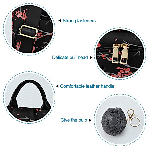 ALAZA Cherry Blossom Sakura Flower Floral Backpack Purse for Women Anti Theft Fashion Back Pack Shoulder Bag