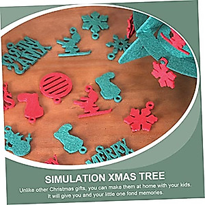 BESTOYARD 2Pcs Christmas Tree Holiday Party Decoration Table Small Xmas Tree Christmas Table centerpieces Artificial Snow Pine Tree Miniature Pine Tree Xmas Pine Tree Ornaments Delicate Felt